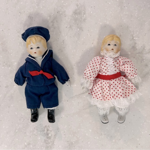 Russ Berrie | Toys | 2 Vintage Russ Berrie Dolls Porcelain Sailor Boy ...